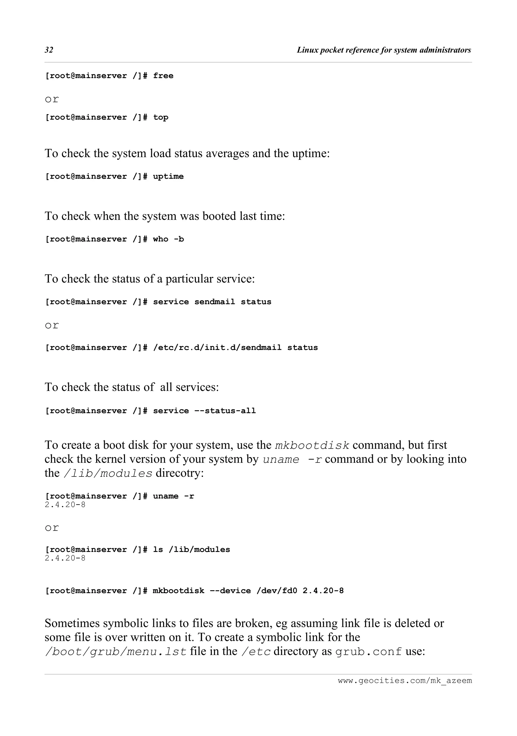 Linux Pocket Guide Command Pdf Operating Systems Computer