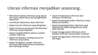 Literasi dan Literasi Teknologi/Informasi | PPTX