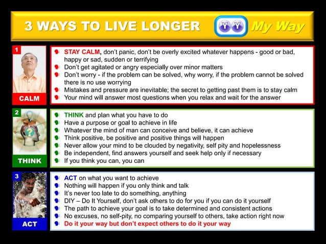 3 Ways to Live Longer | PPT
