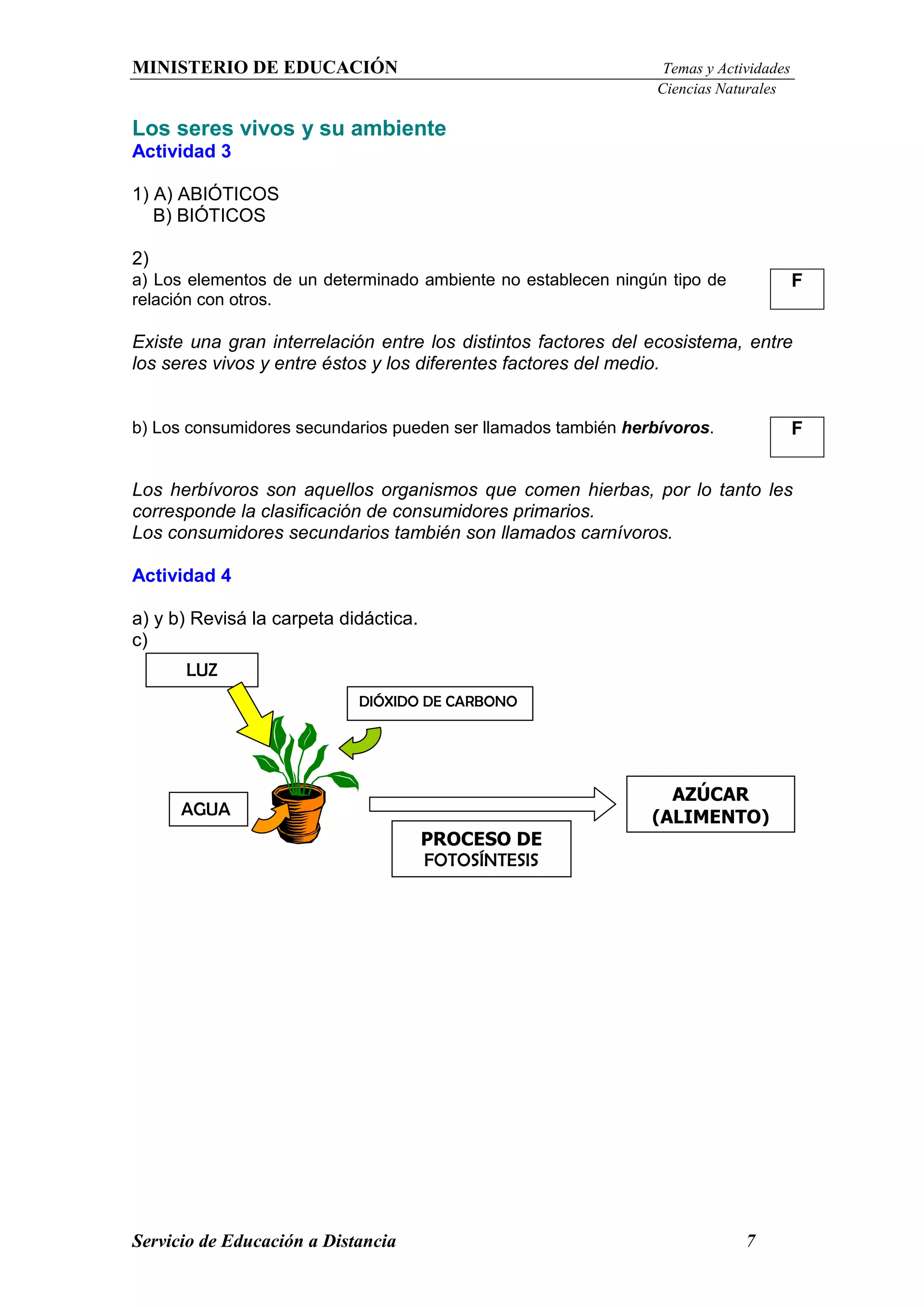 los seres vivos y su ambiente | PDF | Descarga Gratuita
