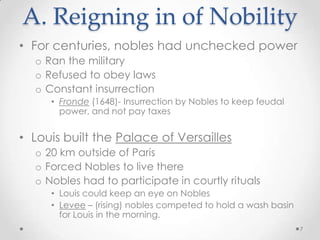 Louis XIV quintessential absolute monarch - absolutism | PPTX