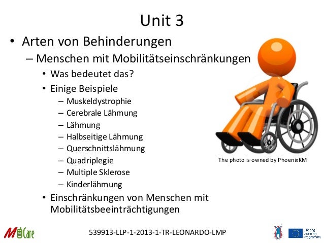2 M-CARE: Umgang mit Behinderung