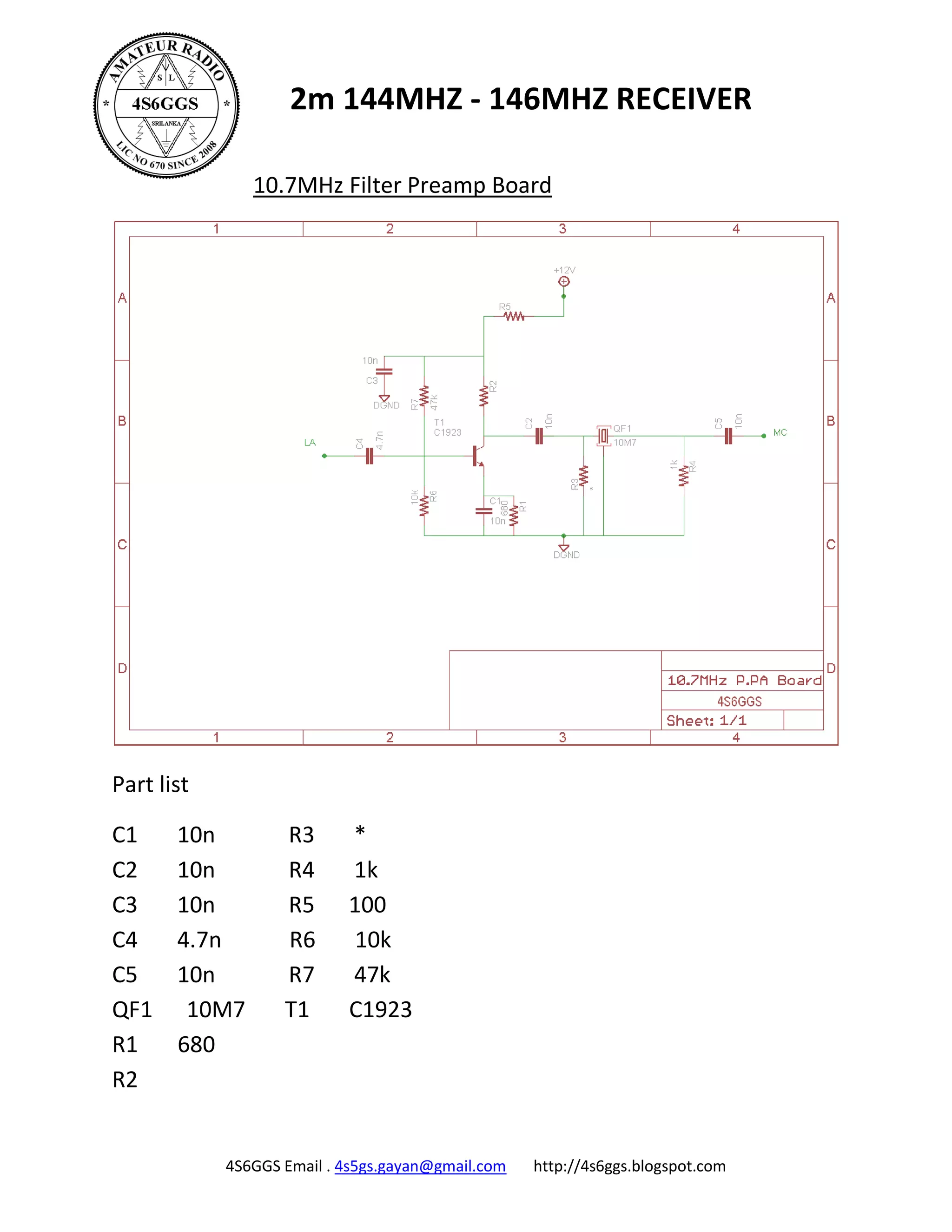 2m 144 mhz 146mhz receiver | PDF