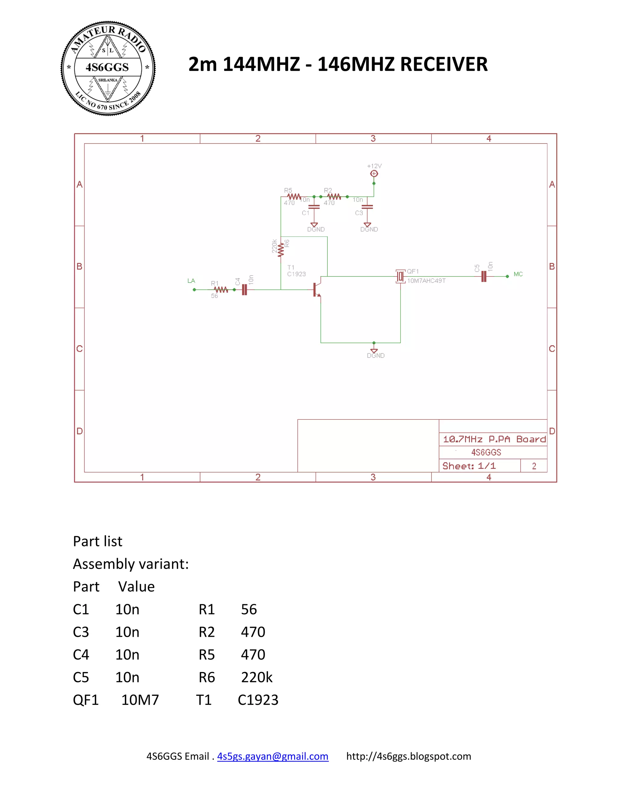 2m 144 mhz 146mhz receiver | PDF