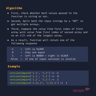 Version comaparison in JavaScript | PDF