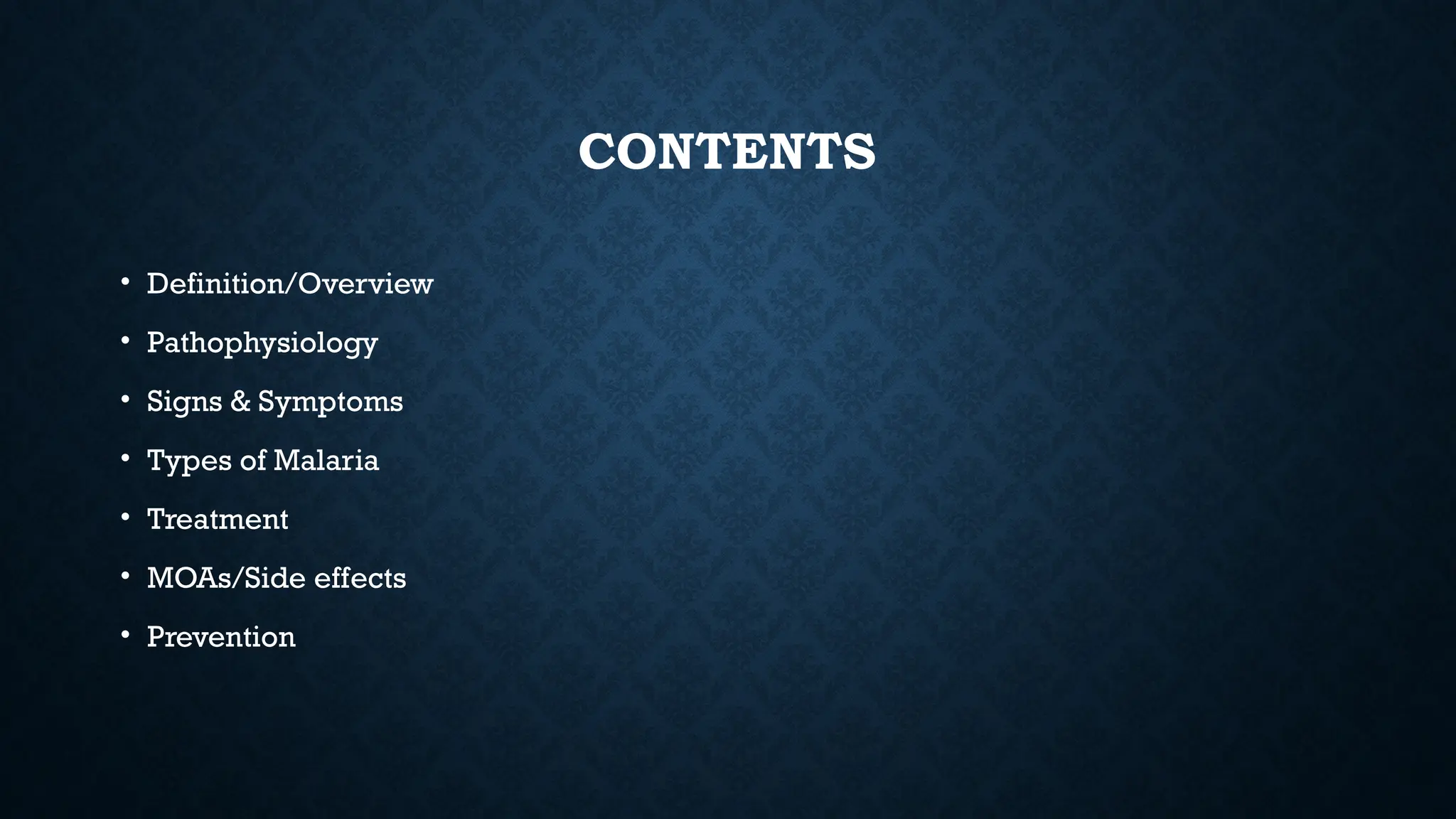 2 MALARIA. Treatment, symptoms and signs | PPTX