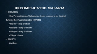 2 MALARIA. Treatment, symptoms and signs | PPTX