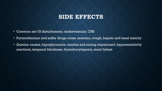 2 MALARIA. Treatment, symptoms and signs | PPTX