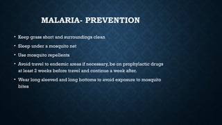 2 MALARIA. Treatment, symptoms and signs | PPTX