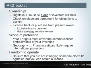 2 mark and susan ip checklist | PPTX
