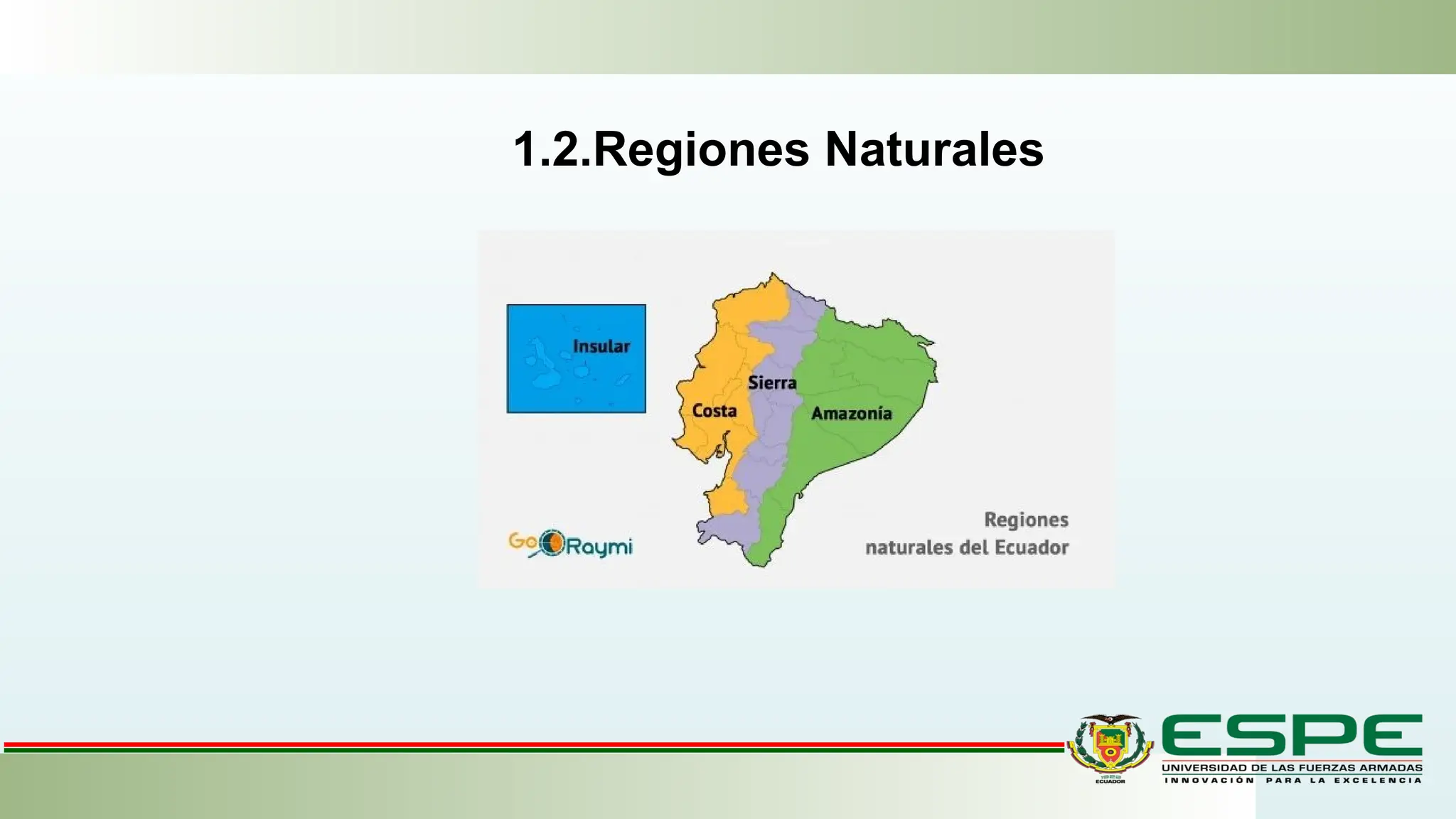 Ubicación de las Regiones naturales del Ecuador | PPT