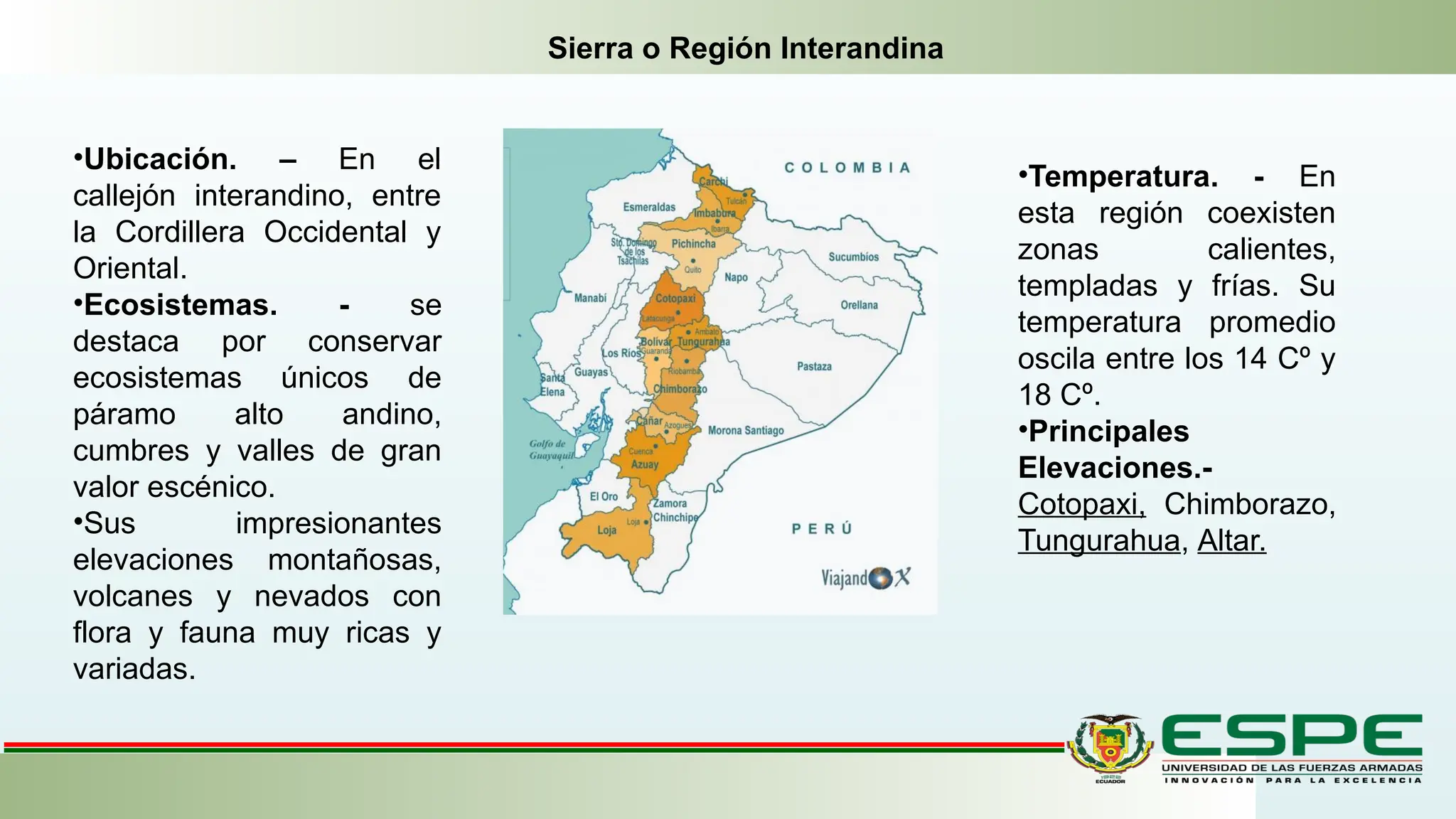 Ubicación de las Regiones naturales del Ecuador | PPT