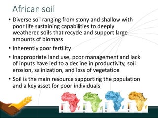 Experiences and challenges of sustainable management of African soil | PPTX