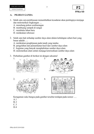 master soal ppkn paket 2 | PDF
