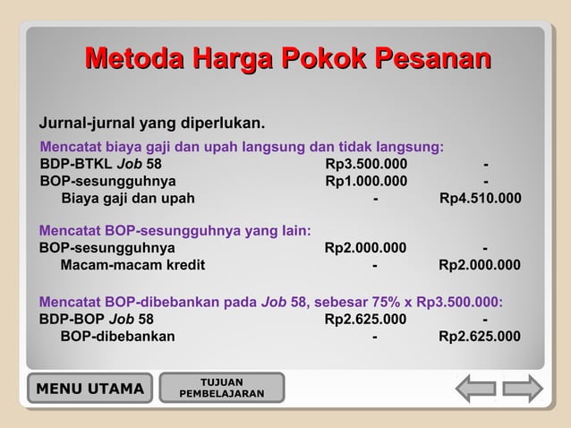 METODA HARGA POKOK PESANAN | PPT