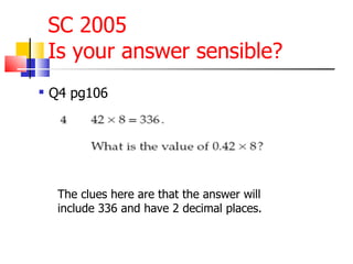 Maths - SC preparation | PPT | Educational Assessment | Education