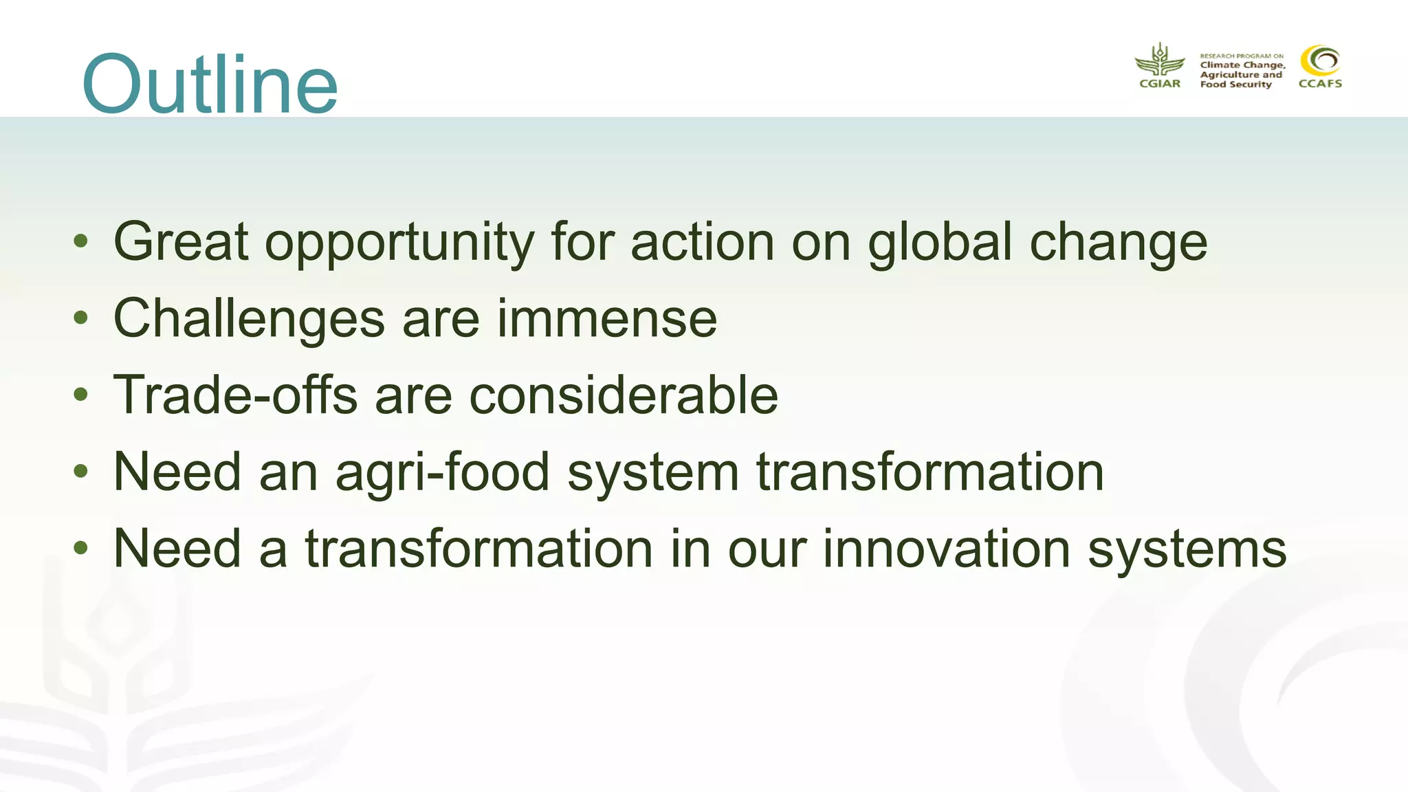 Agriculture R&I: a key contribution to the implementation of SDGs | PPT