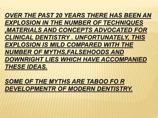 Taboos in dentistry (public health dentistry) | PPTX