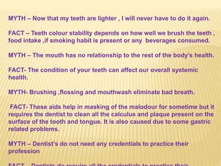 Taboos in dentistry (public health dentistry) | PPTX