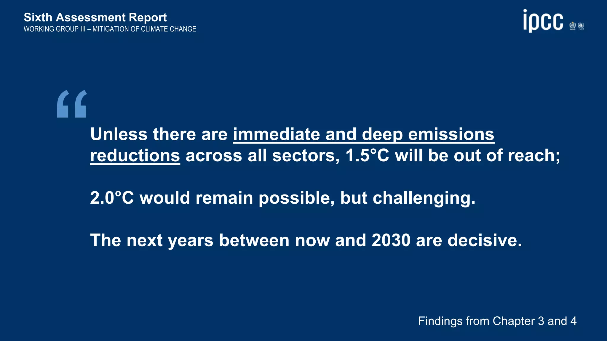 Low Demand Scenarios and the IPCC 6th Assessment Report | PPTX