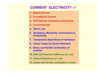 Current Electricity Definition