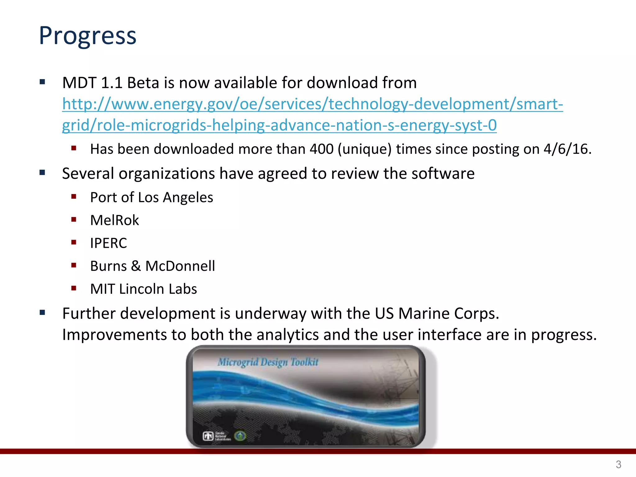 4.2_Microgrid Design Toolkit_Eddy_EPRI/SNL Microgrid | PPT