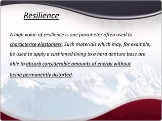Mechanical properties of dental materials | PPTX