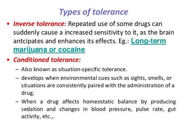 High Drug Tolerance