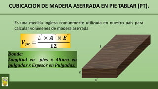 Cubicacion de maderas | PPTX
