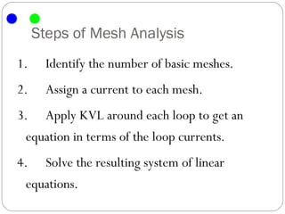 2 mesh analysis | PPT