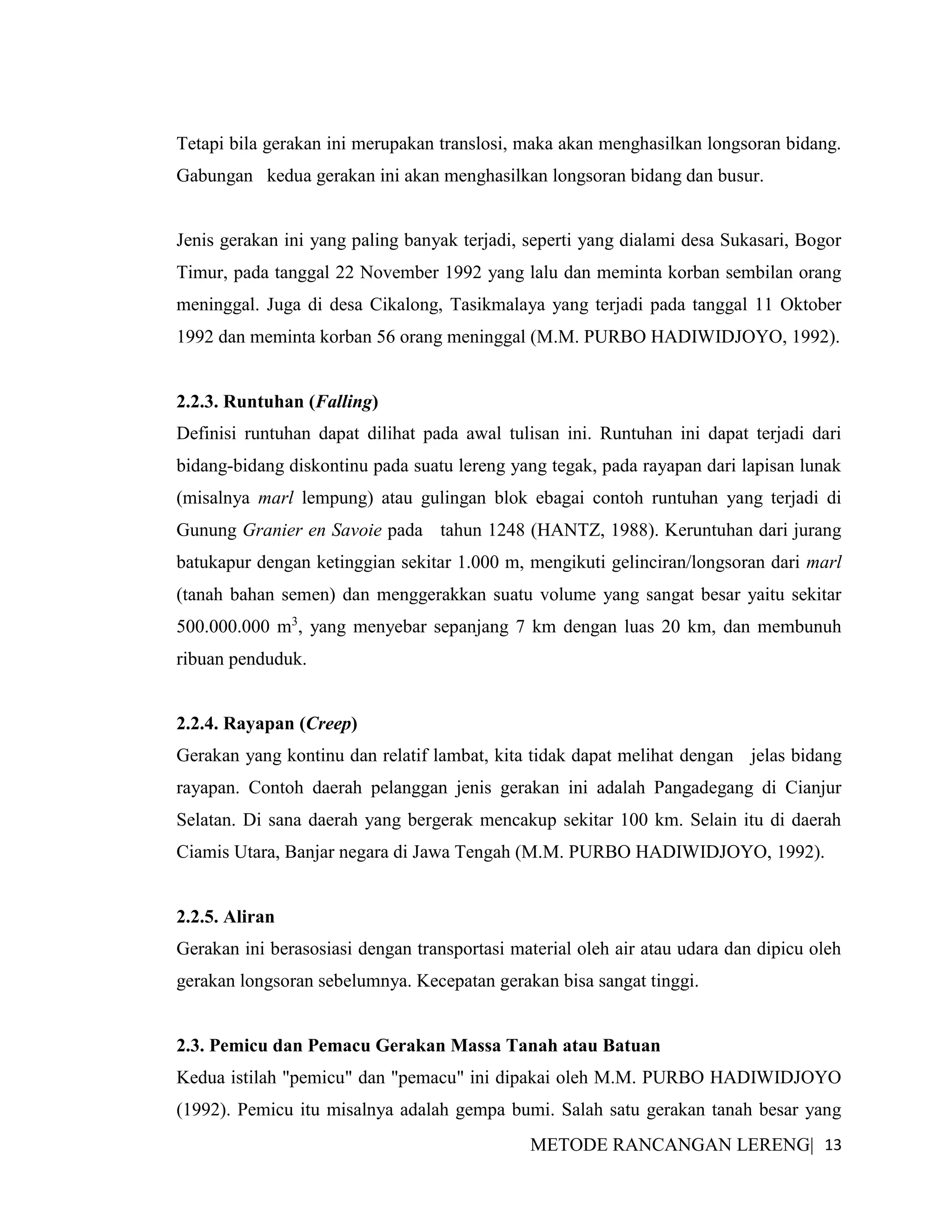 Metode Kemantapan Lereng pada tambang terbuka | DOC