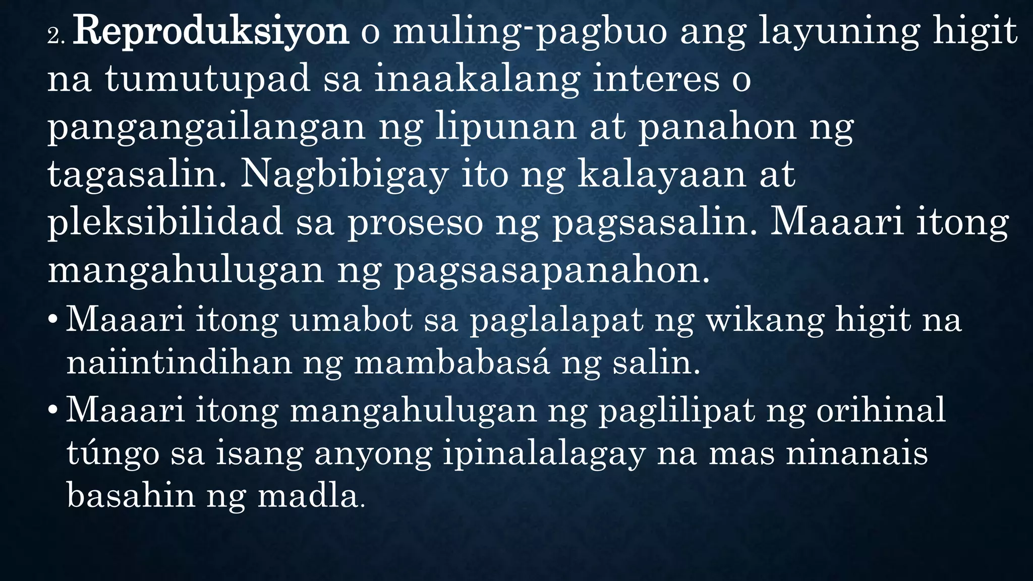 2 mga layunin sa pagsasalin | PPTX