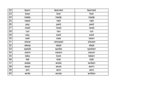 Irregular verbs | PPT