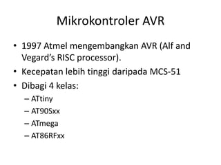 Mikrokontroler ATmega 8535 | PPTX