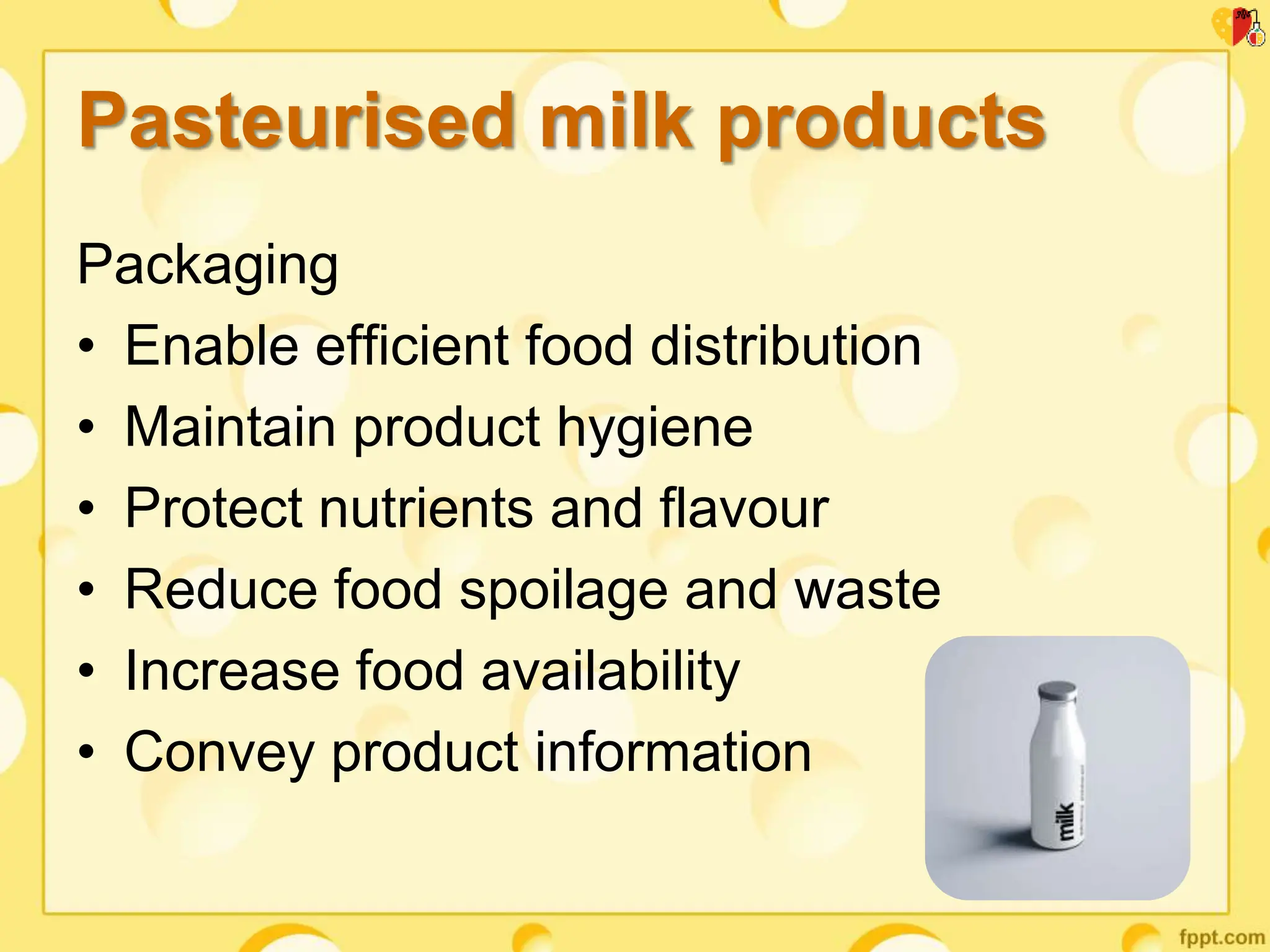 Principle of milk processing in dairy technology | PPTX