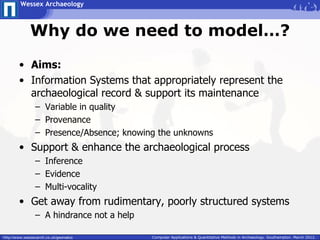 Places, People, Events and Stuff; building blocks for archaeological ...