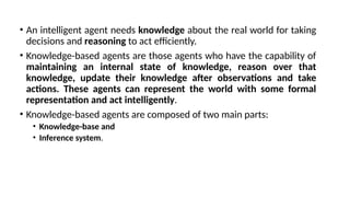 Knowledge based agents in artificial intelligence.pptx