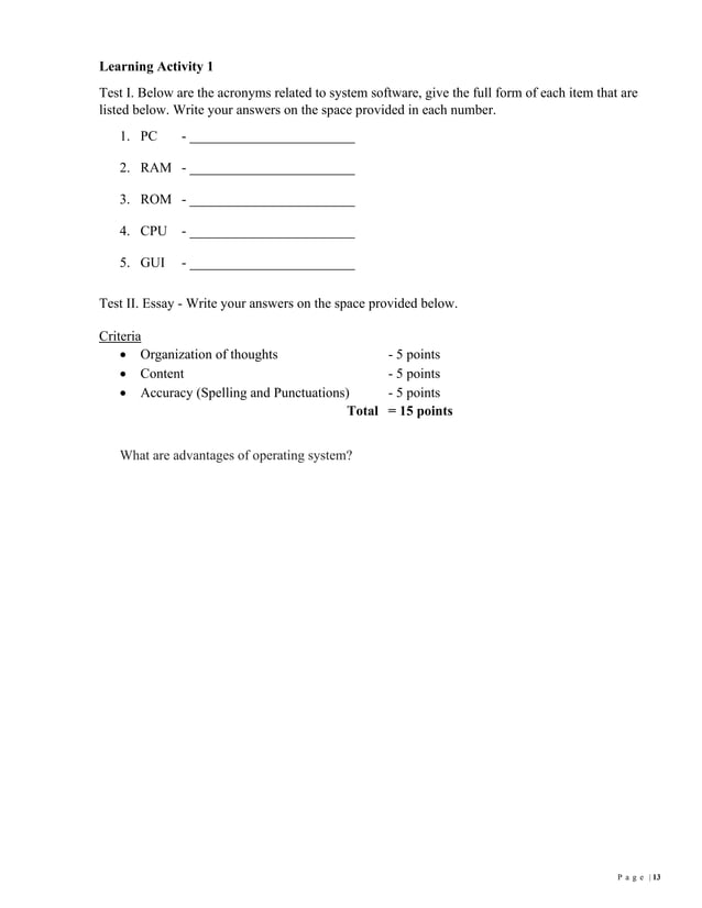 2 Module - Operating Systems Configuration and Use by Mark John Lado | PDF | Operating Systems ...