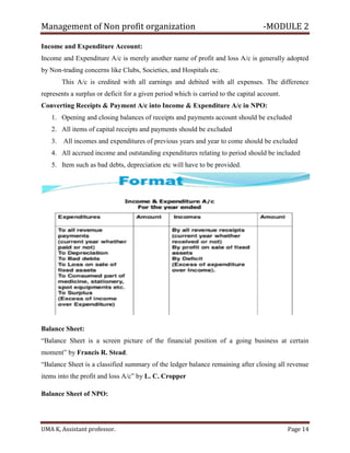Management of non profit organisation module 2 uma k | PDF