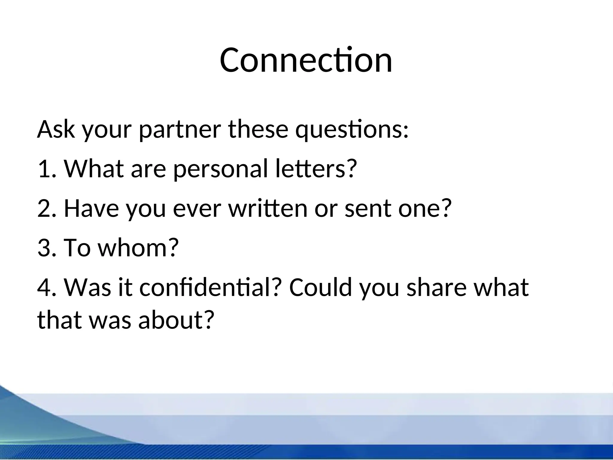 personal letters for student grade sma 1 | PPT