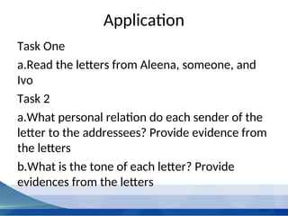 personal letters for student grade sma 1 | PPT