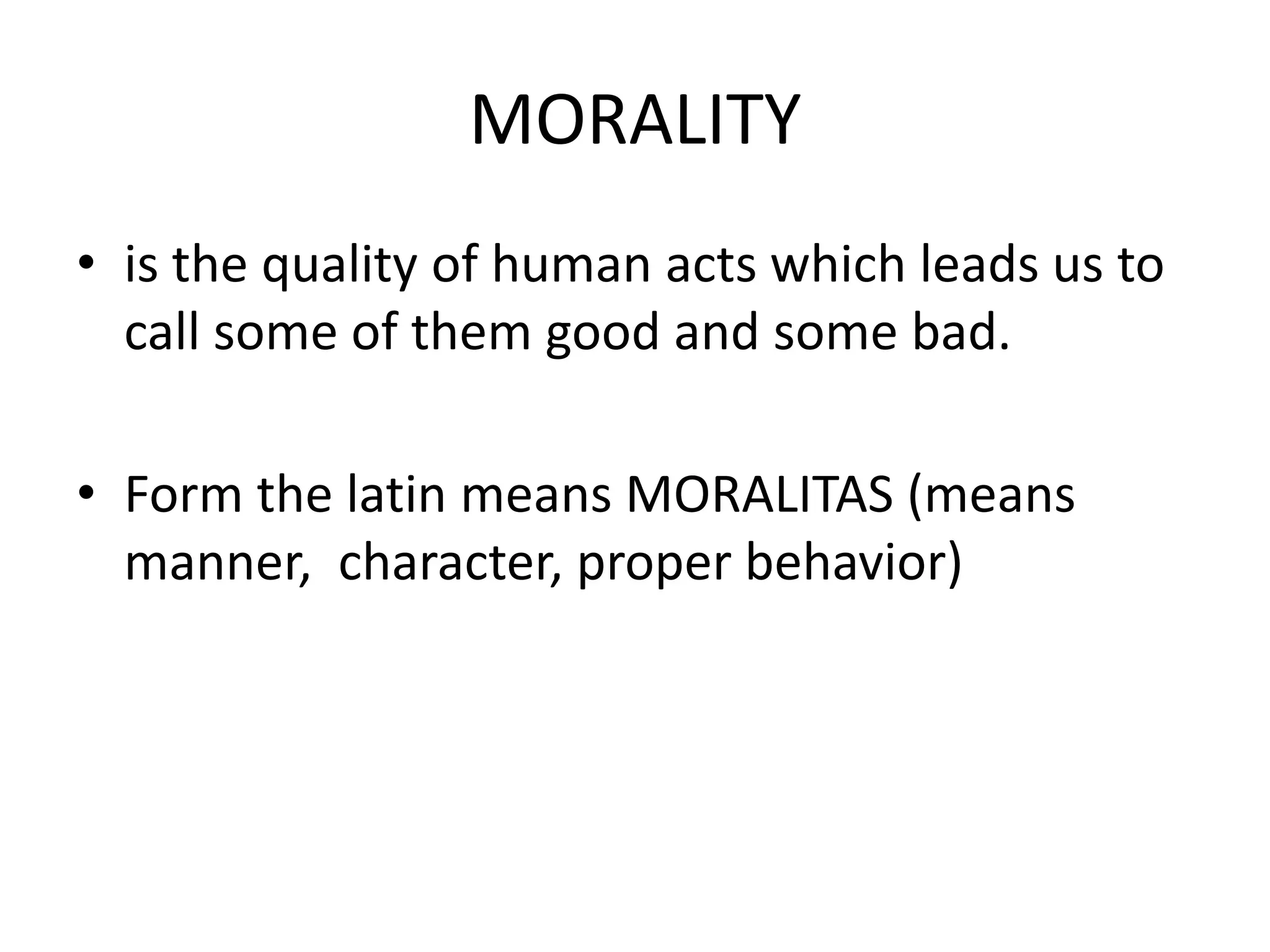 Morality in Ethics | PDF