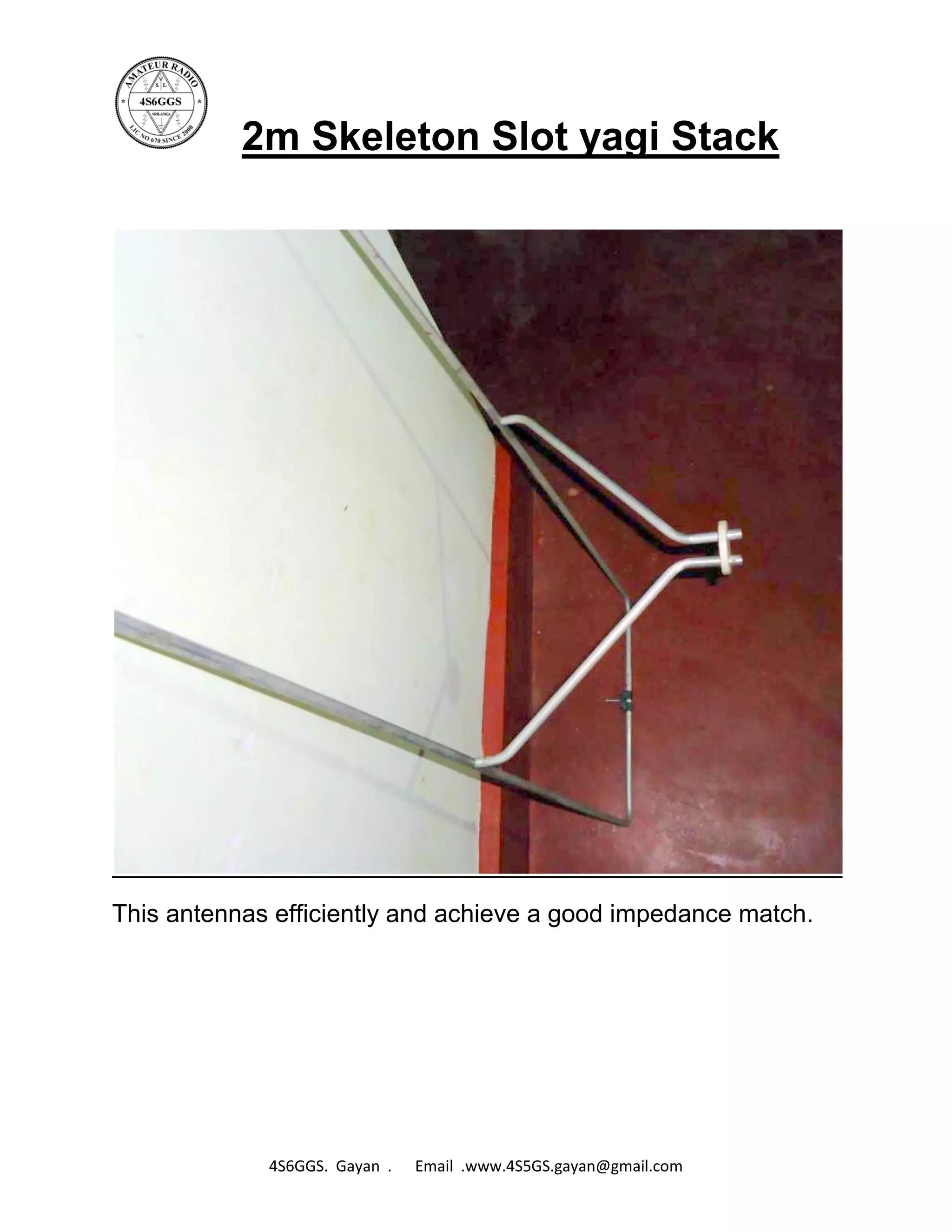 2m skeleton slot yagi stack | PDF