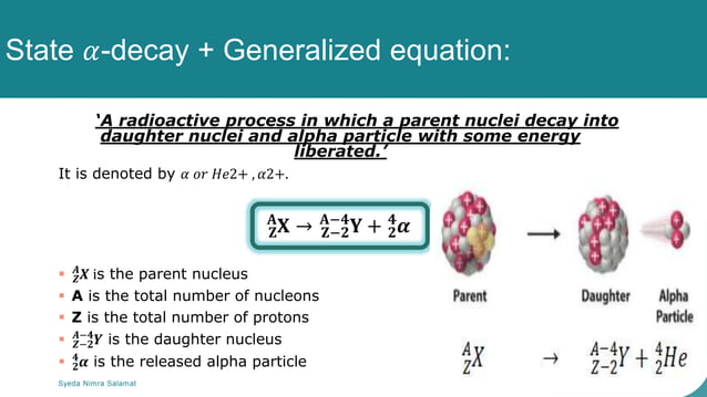 State and explain Alpha , Beta and Gamma decay | PPTX | Physics | Science
