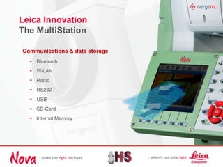 Leica Nova MS50 MultiStation | PPTX | Cameras and Camcorders | Consumer Electronics