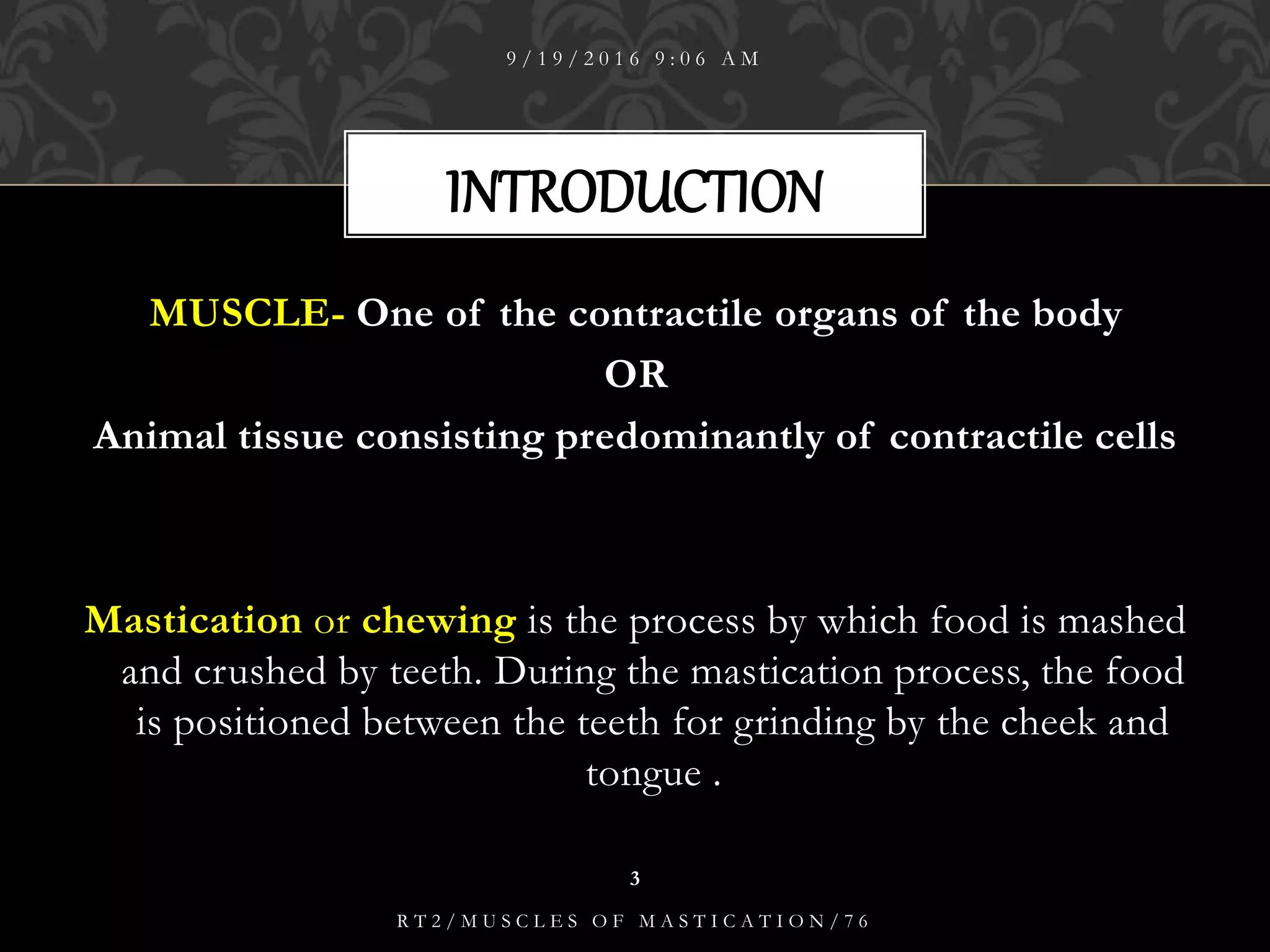 2 muscles of mastication rt(76) Dr. RAHUL TIWARI | PPTX | Death, Injury ...
