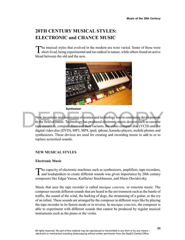 MAPEH MUSIC GRADE 10 LEARNER'S MODULE QTR 1 | PDF