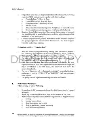 MAPEH MUSIC GRADE 10 LEARNER'S MODULE QTR 1 | PDF