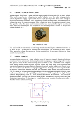 SINGLE PHASING, PHASE REVERSAL, OVERVOLTAGE, UNDER VOLTAGE AND ...