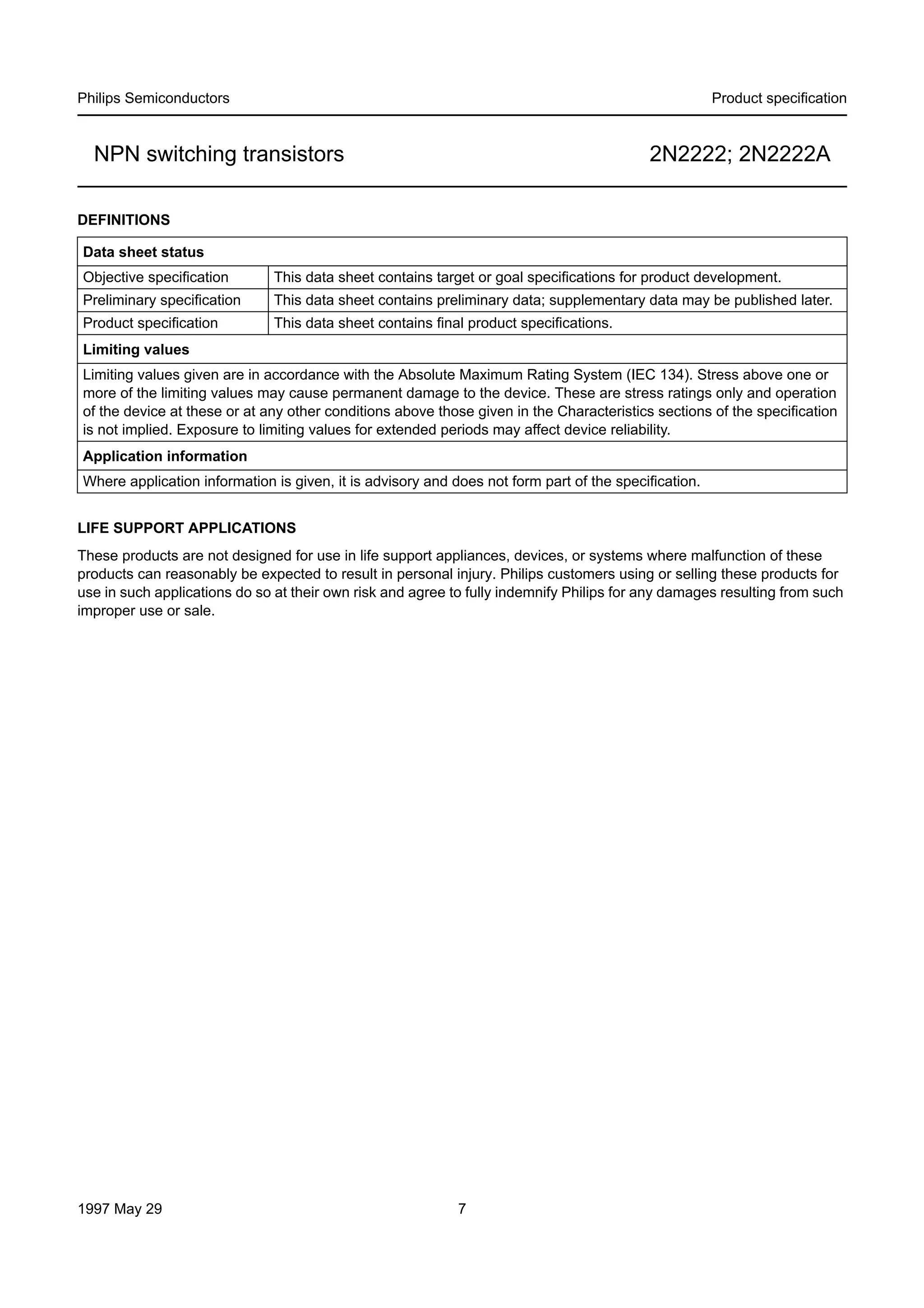 2N2222/2N222A Transistor data sheet | PDF